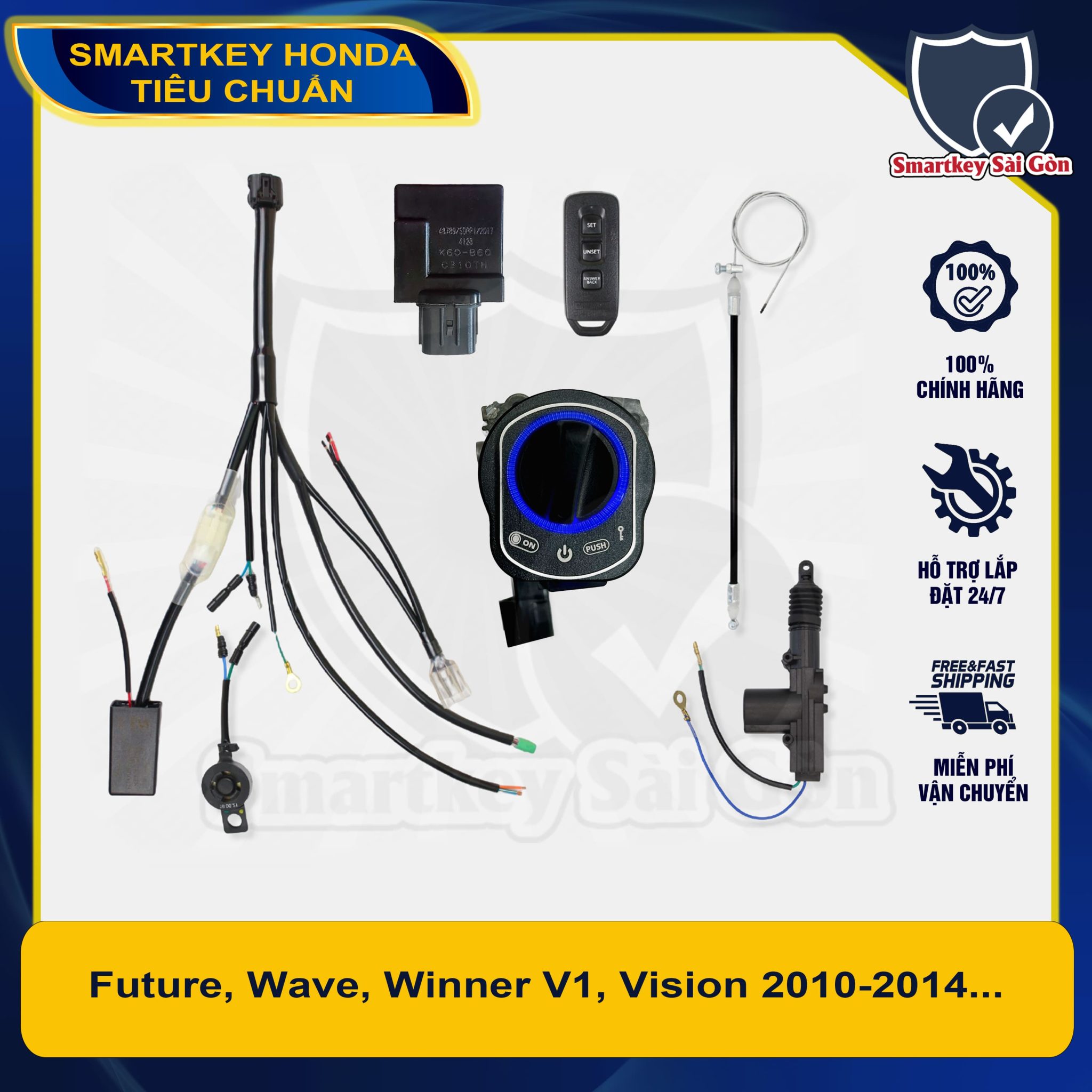 Smartkey Honda Tiêu Chuẩn Dành Cho FUTURE,WAVE,WINER V1,VISION 2010 ...